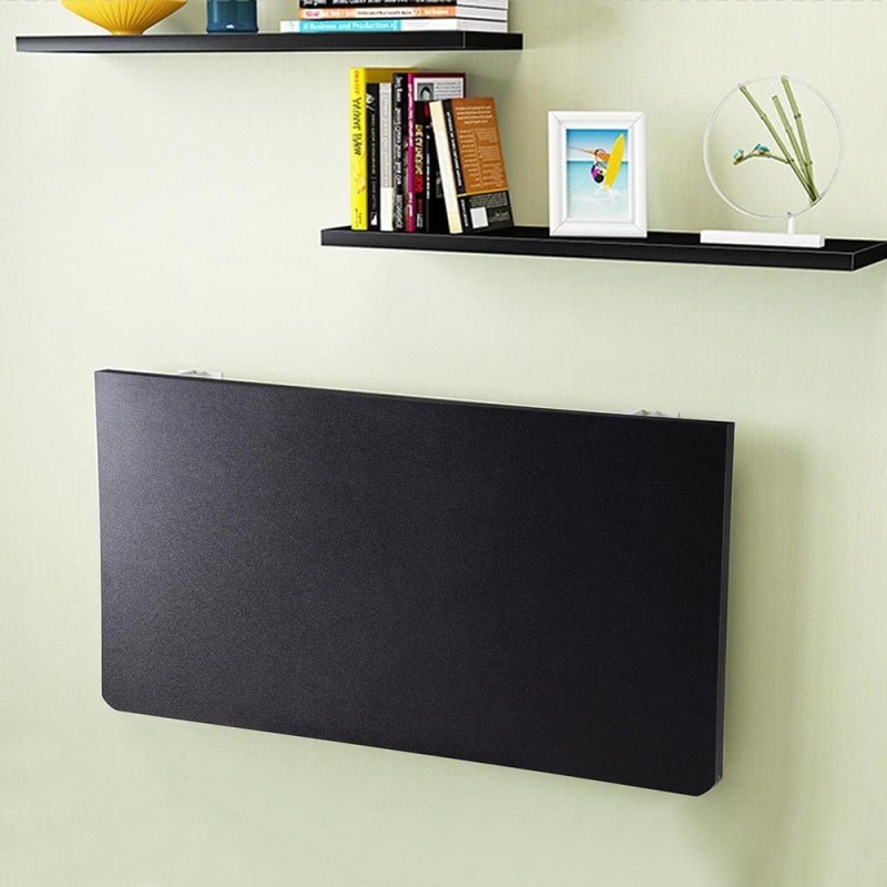 Winado Folding Wall-Mounted Table, Floating Folding Desk Wooden PC ...