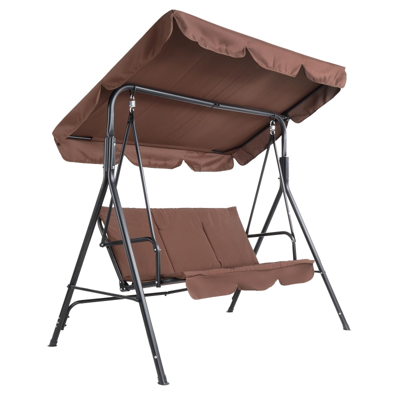 Winado Outdoor Patio Canopy Teslin Cushion Iron Swing Hammock 250kg ...
