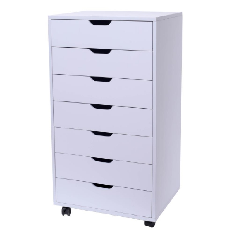 Winado 7 Drawers Mobile File Cabinet with Lock, Wood Filing Cabinet for ...